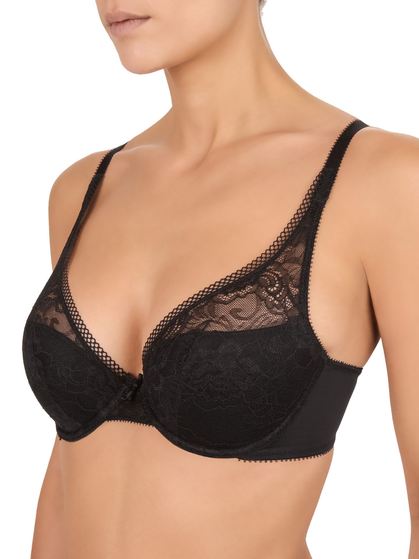 Felina-Conturelle-Secret Garden, Schalen-BH, Plunge-Bra | Schwarz_04 | 85A | 807822-2112045370401